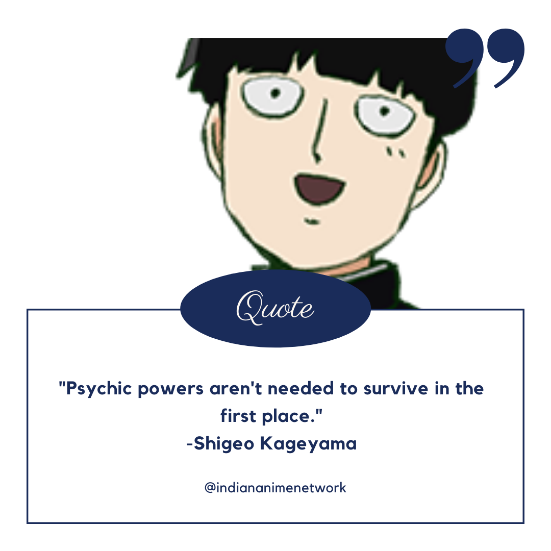 11 Amazing Quotes From Mob Psycho 100 - Indian Anime Network